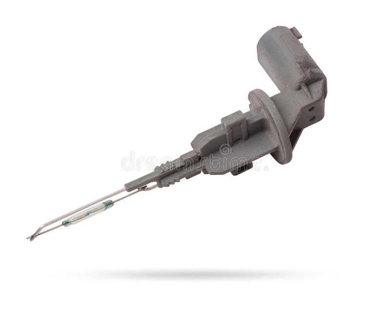 The Coolant Level Sensor is Black on a White Background with Metal ...