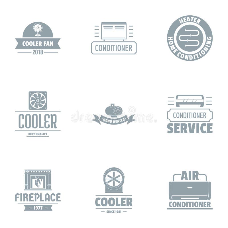 Coolant Logo Set, Simple Style Stock Vector - Illustration of ...