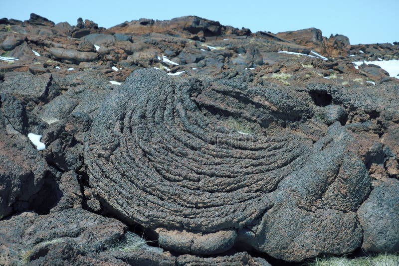 Cooled Lava Flow Ropy Surface Stock Photo - Image of europe, landscape ...