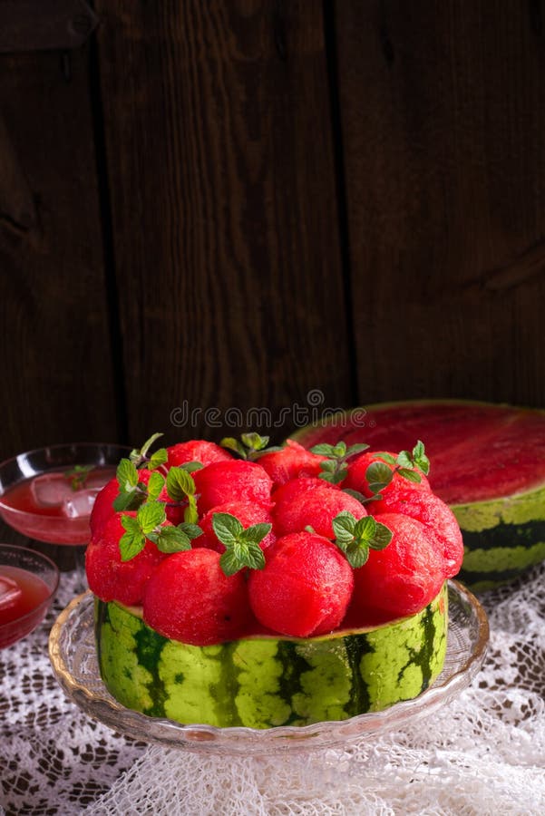 Cooled watermelon pie stock image. Image of color, melon - 56100259