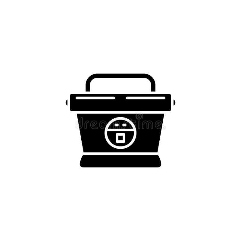 Cooler Bag Black Icon Concept. Cooler Bag Flat Vector Symbol, Sign ...
