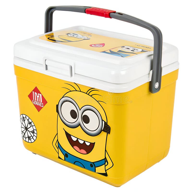 Cooler Cartoon Isolated on White Background Stock Illustration ...