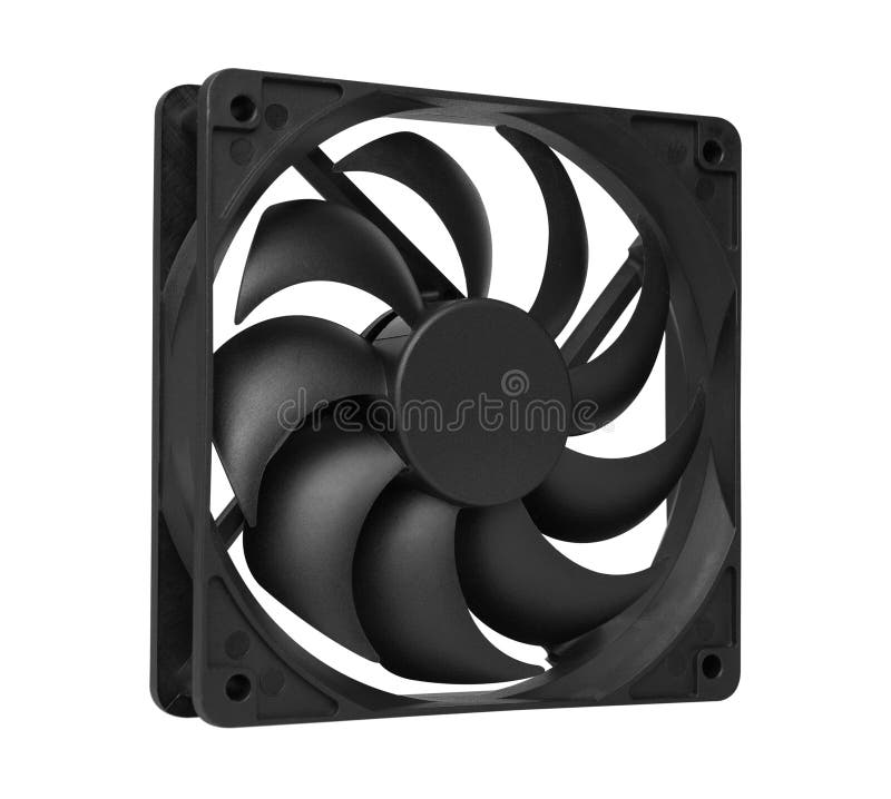 Cooler for Computer Top View Isolated on White Stock Image - Image of ...
