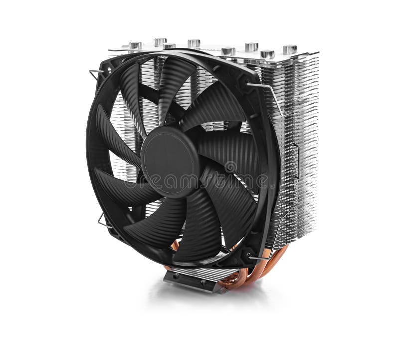 Cooler Computer Fan Isolated on a White Background. Stock Image - Image ...