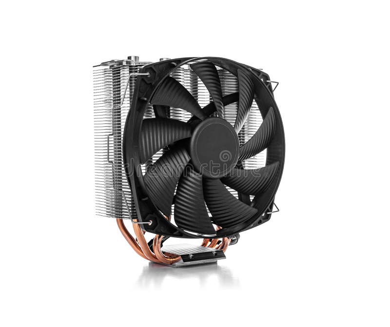Cooler Computer Fan Isolated on a White Background. Stock Photo - Image ...