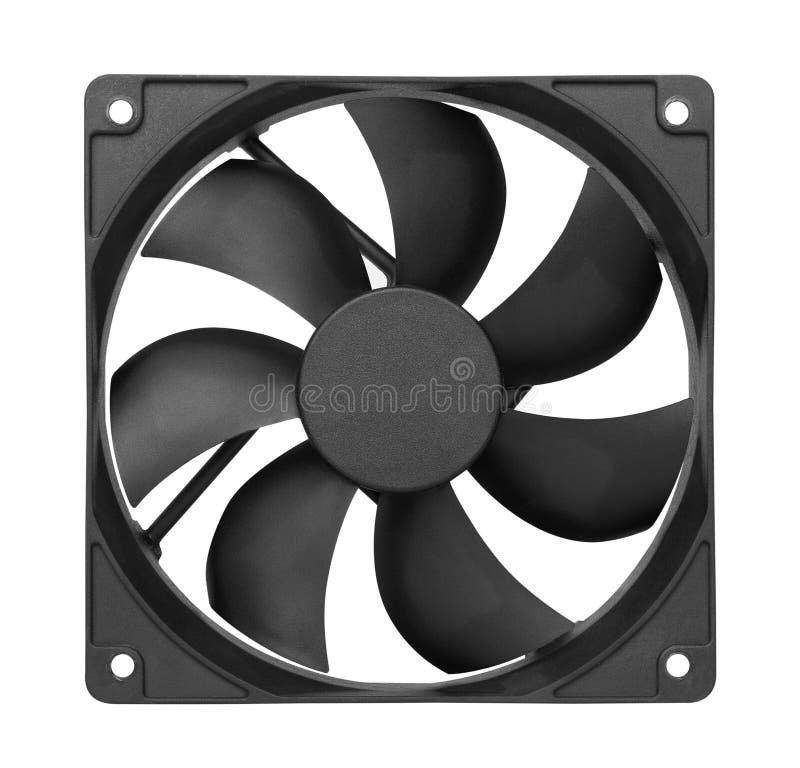 Cooler for Computer Top View Isolated on White Stock Image - Image of ...