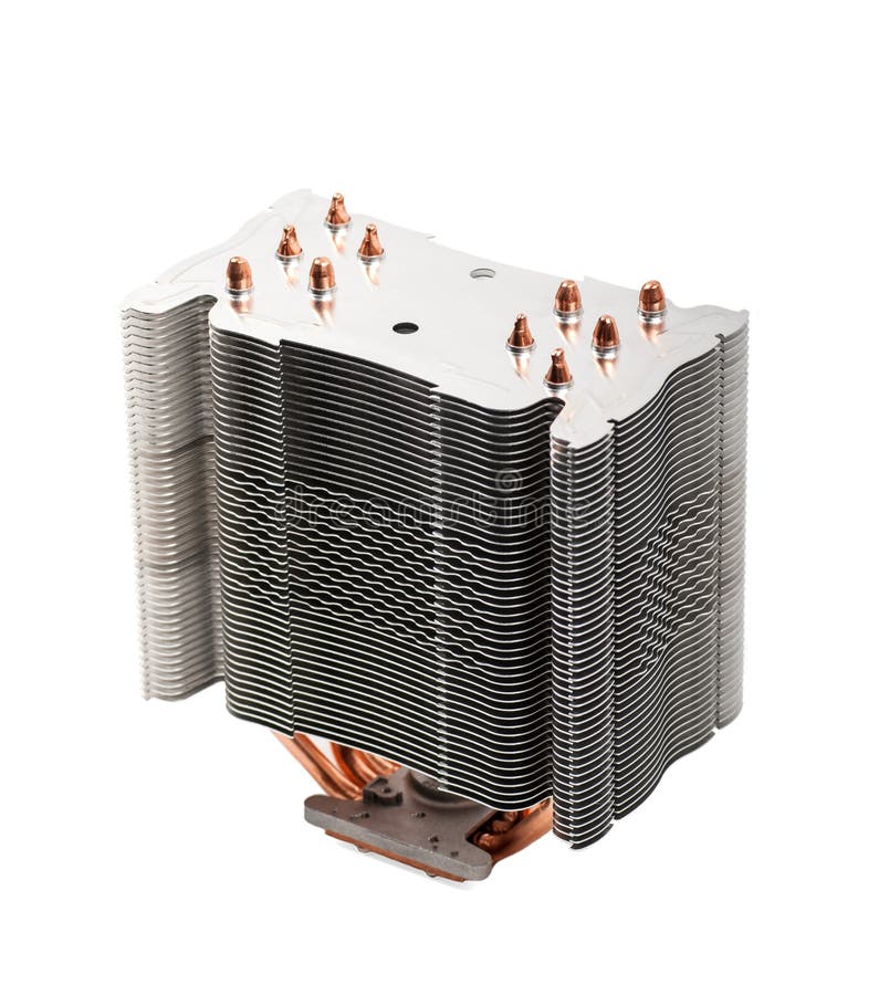 Cooler for Computer Top View Isolated on White Stock Image - Image of ...