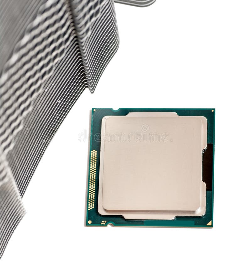 Cooler and the CPU Isolation Stock Photo - Image of computer, equipment ...