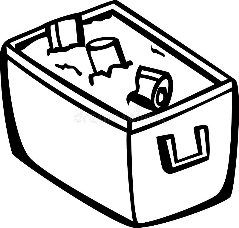 Cooler with Drinks, Cokes, Sodas or Beer. Vector Stock Vector ...