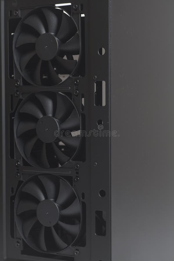 Cooler Fan Inside Desktop Computer Case PC Stock Image - Image of cold ...