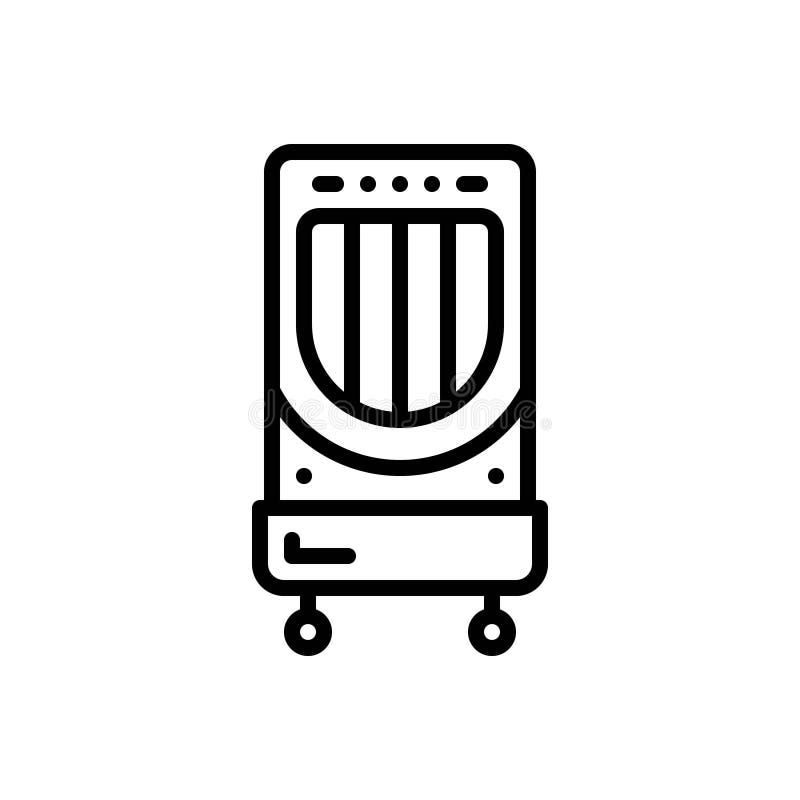 Black Line Icon for Cooler, Cool and Machine Stock Vector ...