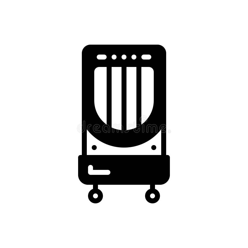 Black Solid Icon for Cooler, Cool and Machine Stock Illustration ...