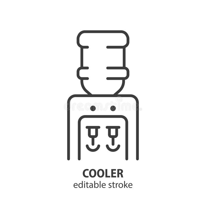 Cooler Line Icon. Water Dispenser Vector Illustration Stock Vector ...
