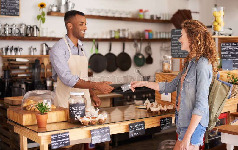 The Coolest Cafe in Town. Shot of Two People in a Cafe. Stock Photo ...