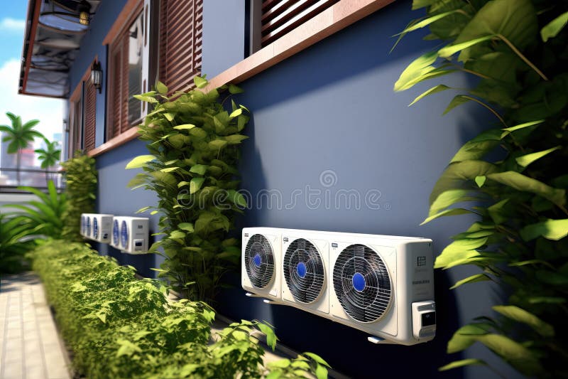Cooling Air Condition Unit and Control System. Modern Heat Pump Unit ...
