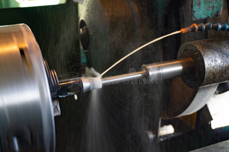 Cooling is Applied when Machining a Hole on the Machine. Stock Photo ...