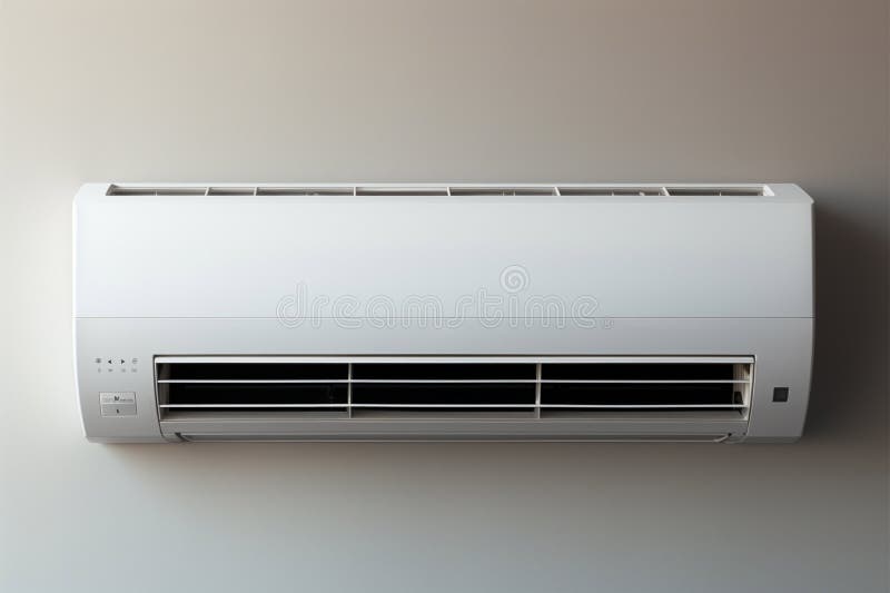 Cooling Comfort Split AC on White Wall, Softened by a Gentle Blur Stock ...