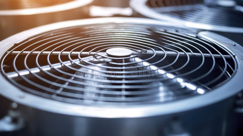 Cooling Conduits - Metal Industrial Air Conditioning Vent. HVAC Stock ...