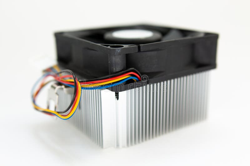 CPU Cooling Cooler, Close-up. CPU Cooler with Neon Light Stock Photo ...