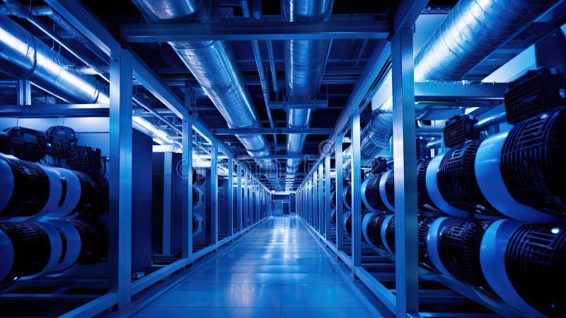 Cooling Data Center Technology Stock Illustration - Illustration of ...