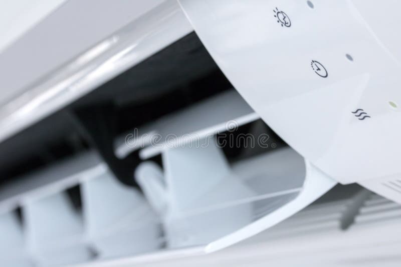 The Cooling Device is Working on the Room Wall. Stock Photo - Image of ...