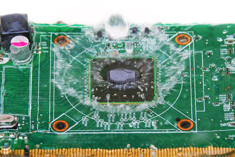 Cooling Down Graphics Card. GPU Water Liquid Cooling Stock Photo ...