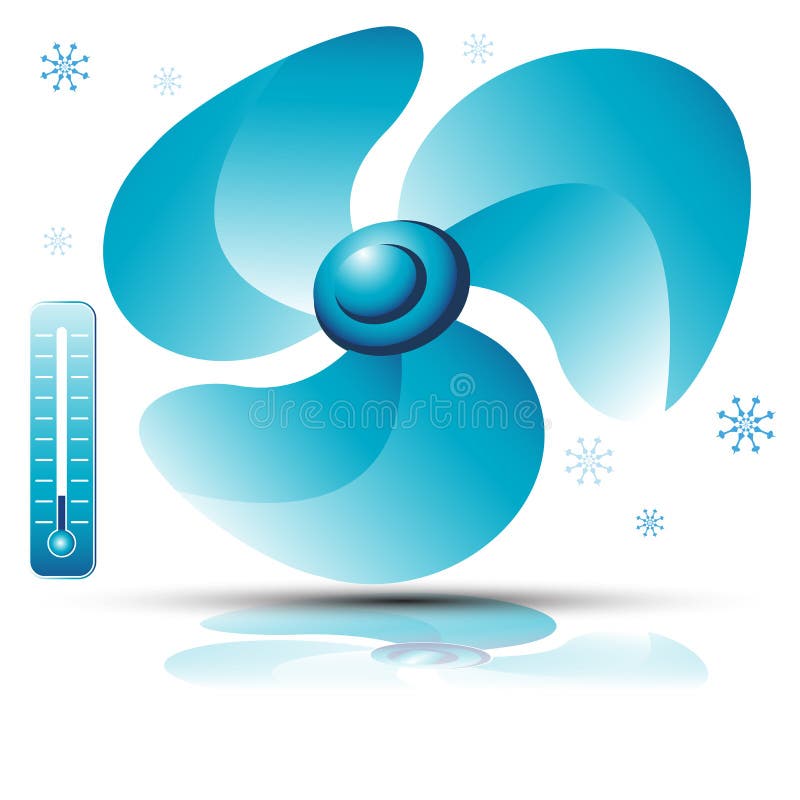 Cooling fan stock vector. Illustration of climate, refreshment - 15455446