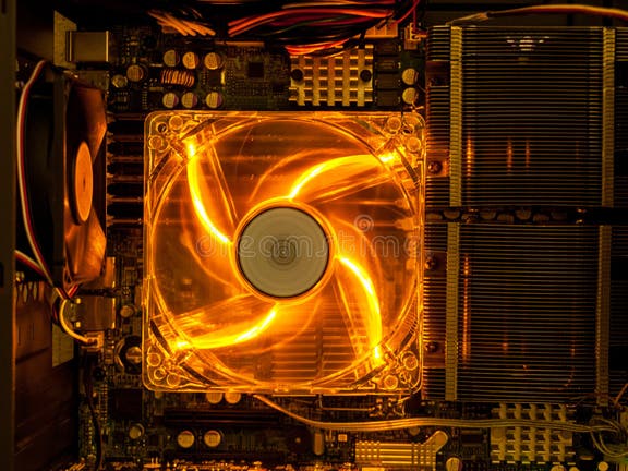 Cooling Fan with Backlight in the Computer System Unit, Cooling the ...