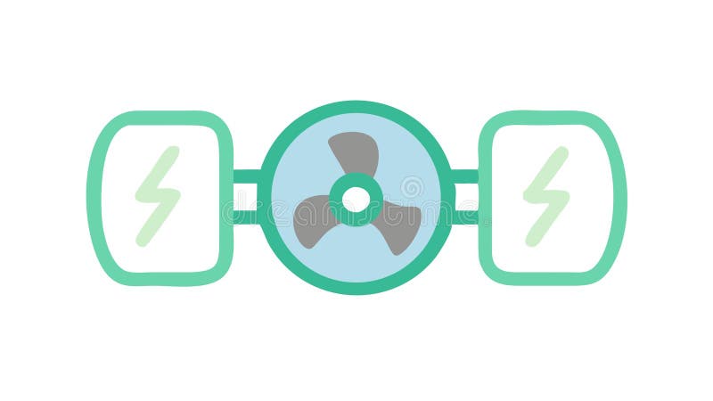 Cooling Fan on a Circuit Board, Essential Electronics Component, Vector ...