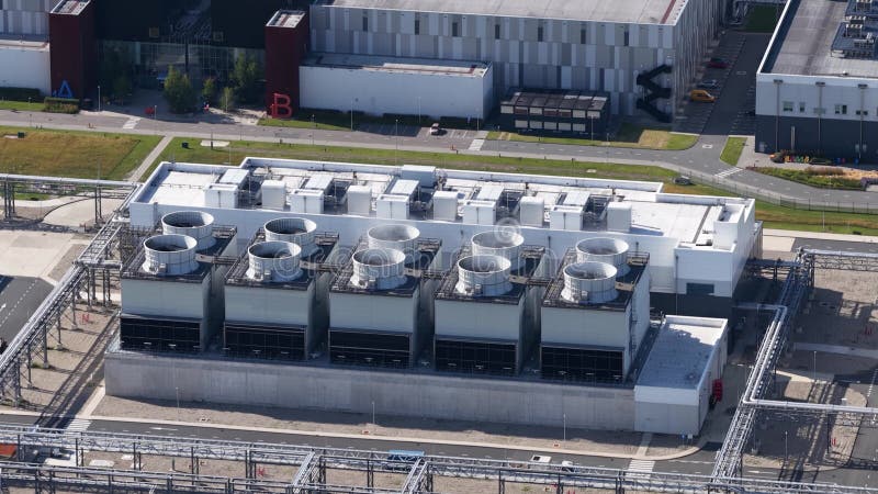 Cooling Fans on the Data Center in the Eemshaven, the Netherlands ...