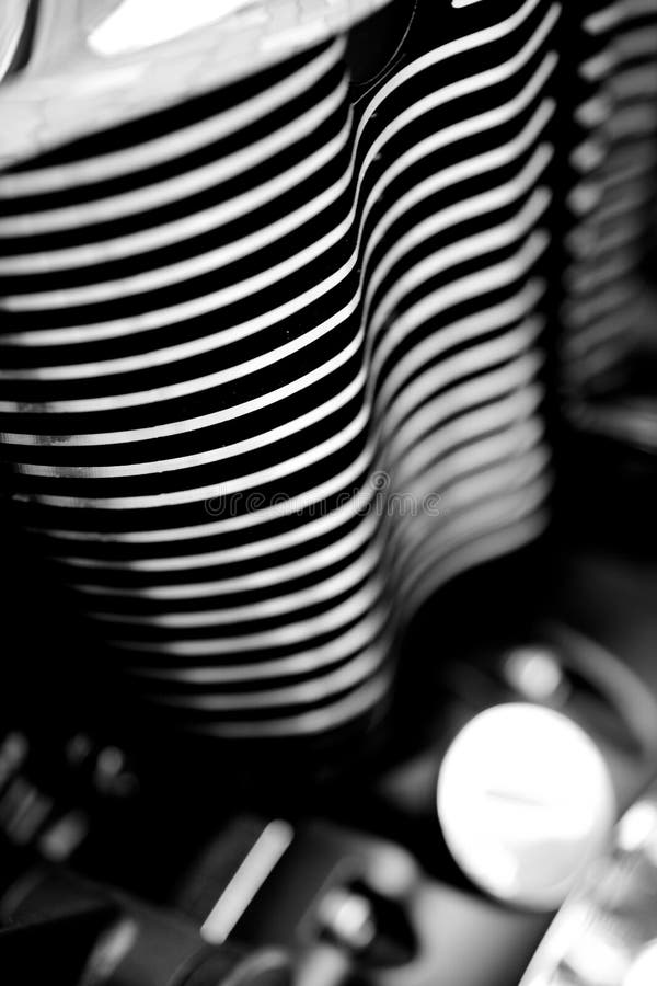 Cooling Fins of a Motorcycle Engine Stock Image - Image of ...