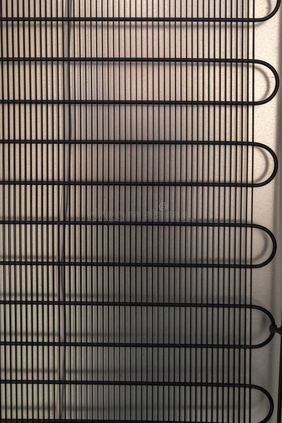 Cooling Fins from a Refrigerator Stock Image - Image of fins, grid ...