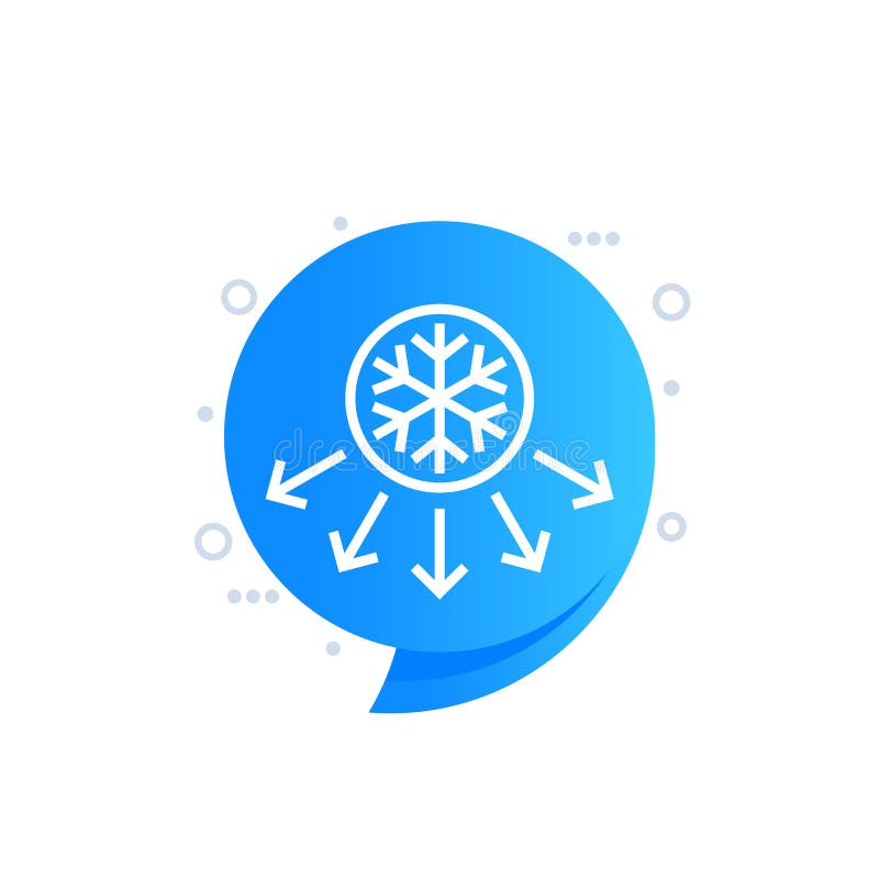 Cooling, Freezing Icon for Web Stock Illustration - Illustration of ...