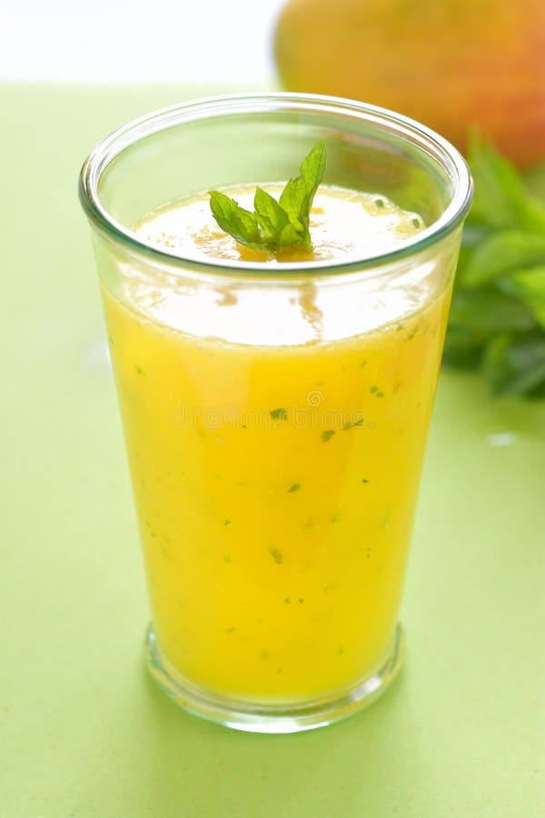 Cooling Mango Mint Smoothie Stock Photo - Image of food, fruit: 57894692