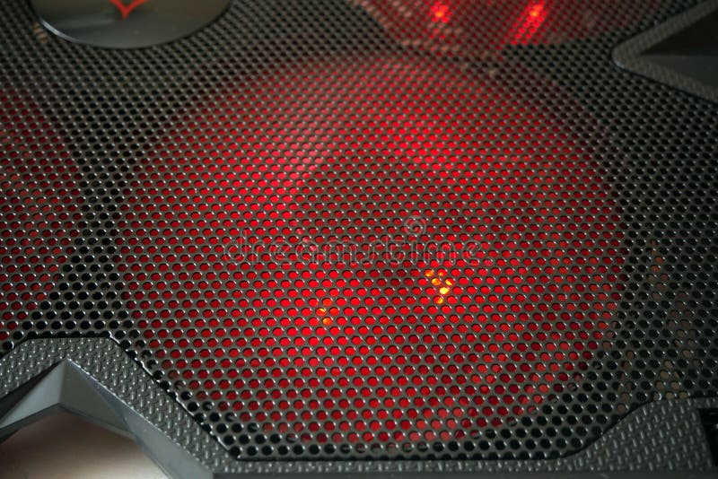 Cooling Pad for Laptop Computer with Red Light. Notebook Cooling Stand ...