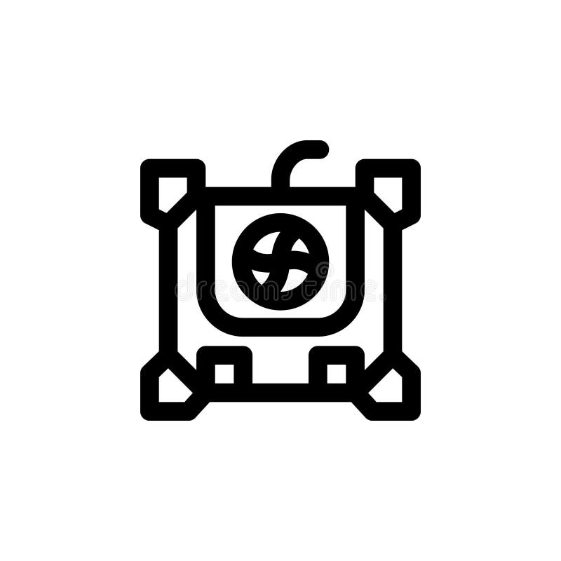 Cooling Pad Vector Icon. Computer Component Icon Outline Style. Perfect ...