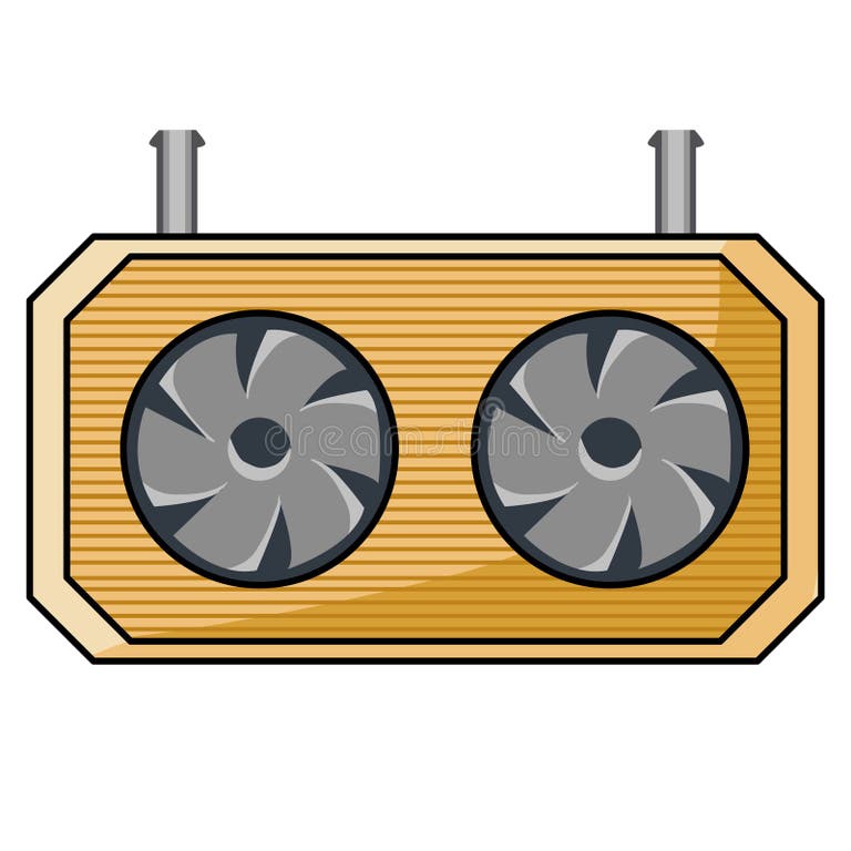 Cooling Radiator System for Computer. Icon, Cpu Liquid Cooler with Fans ...