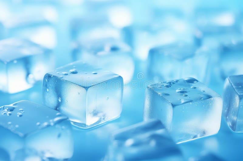 Cooling Smooth Ice Cubes Light. Generate Ai Stock Photo - Image of ...