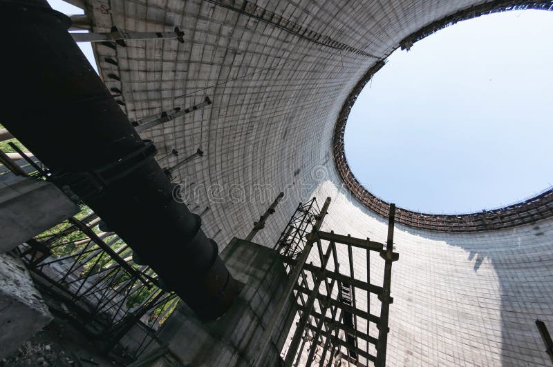 Cooling Stack of Reactors Building in Pripyat, Chernobyl Exclusion Zone ...
