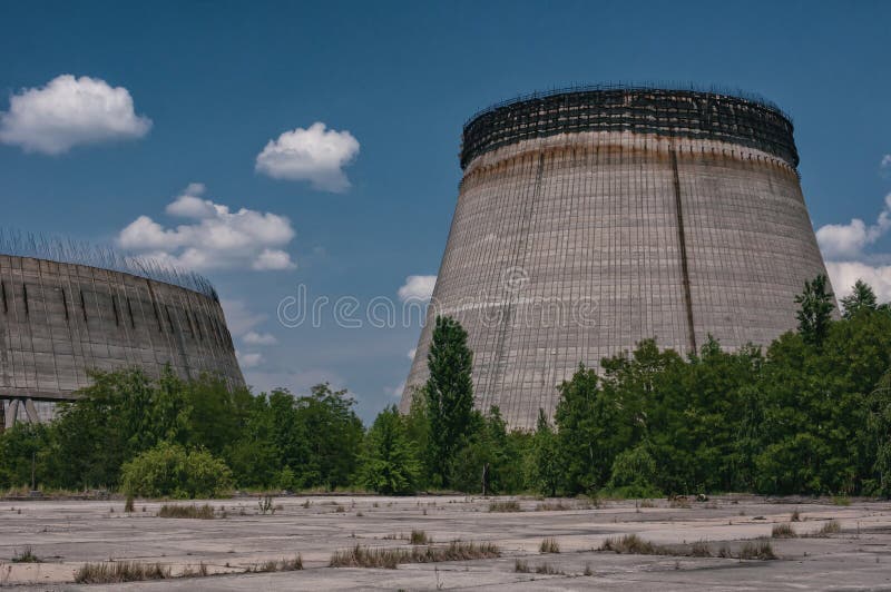 Cooling Stack of Reactors Building in Pripyat, Chernobyl Exclusion Zone ...
