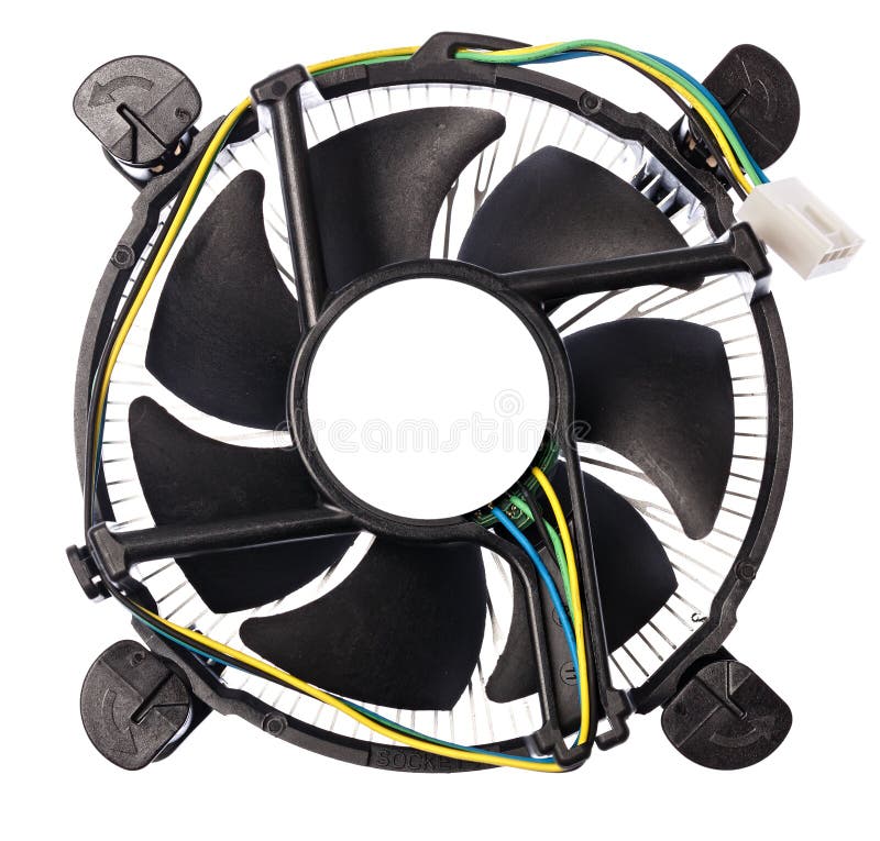 The Cooling System of the Central Computer Processor. Stock Photo ...