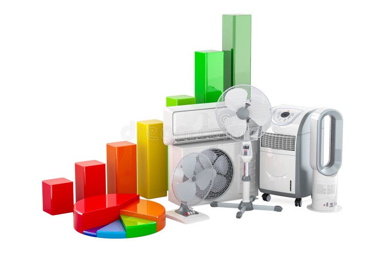 Cooling System and Climate Control Equipment with Growth Bar Graph and ...