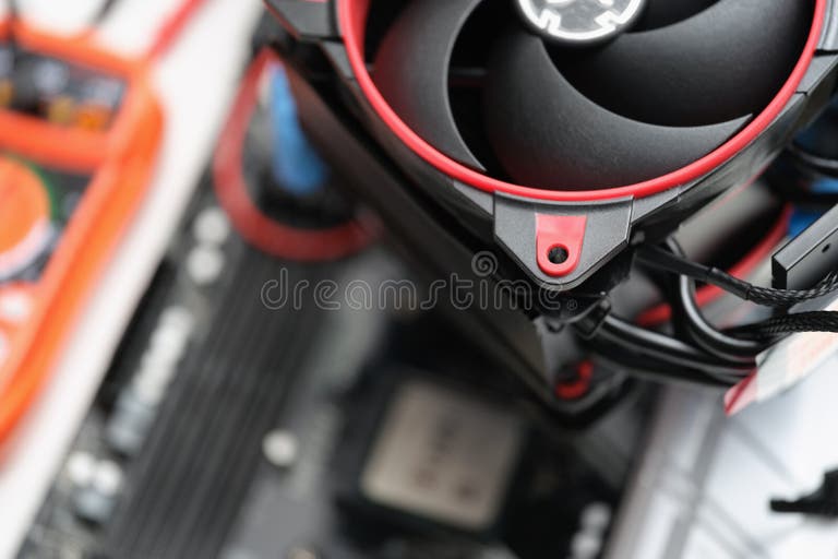 Cooling System for a Computer, a Cooler for a Processor, Close-up Stock ...
