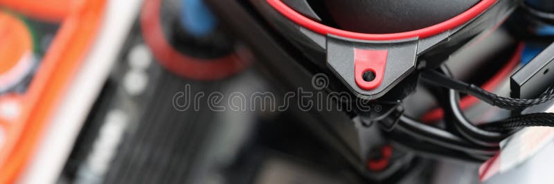 Cooler of Processor with Neon Light. LED Light, CPU Cooler Stock Photo ...