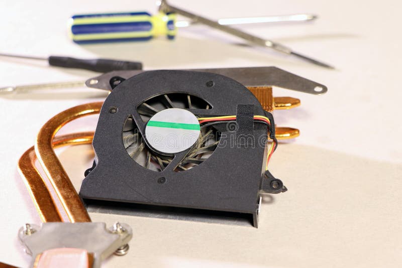A Cooling System of Computer. a Fan, Cooler of Central Processing or ...