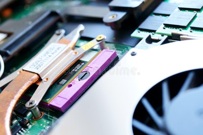 A Cooling System of Computer. a Fan, Cooler of Central Processing or ...