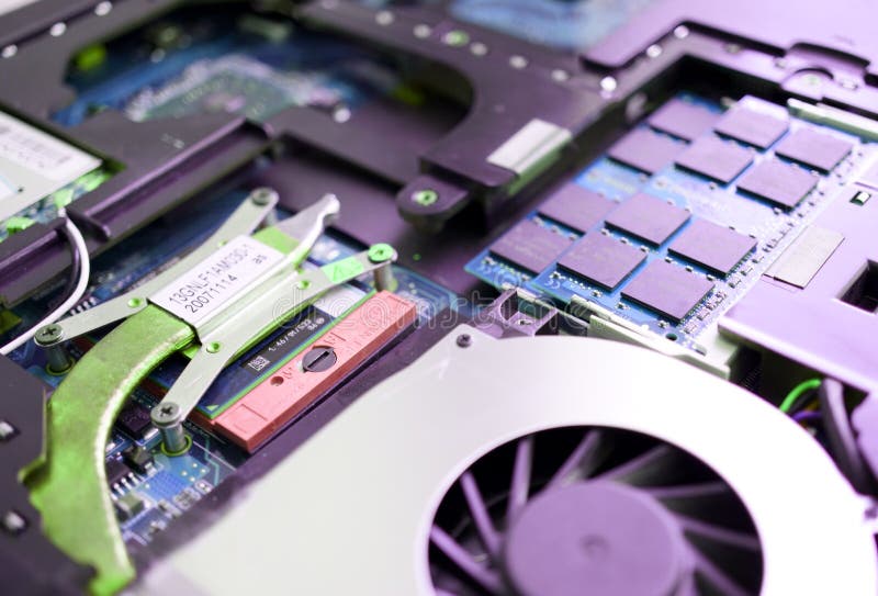 A Cooling System of Computer. a Fan, Cooler of Central Processing or ...