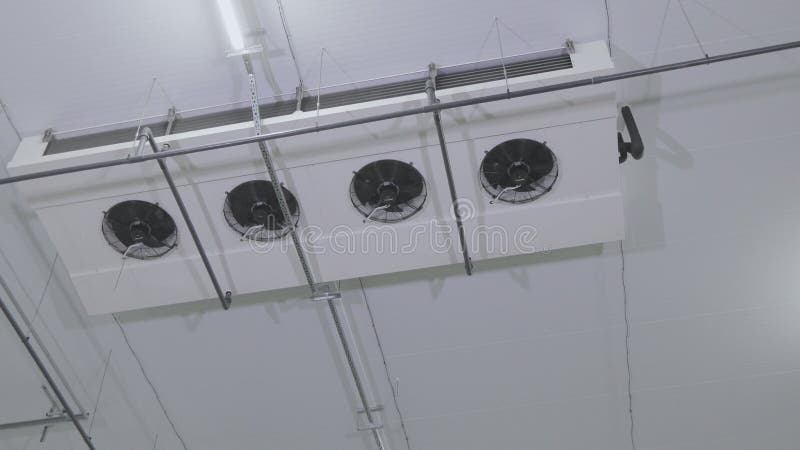 Cooling System in Stock. Modern Climate System in a Grocery Warehouse ...