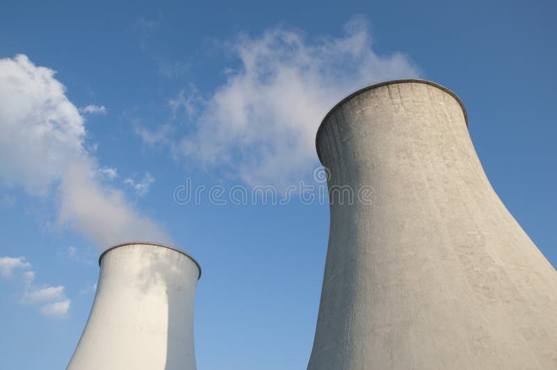 Cooling Towers, Power Station Stock Image - Image of brick, flume: 65591
