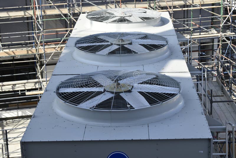 Cooling Tower for Air Conditioning System. MEP Works in Civil ...